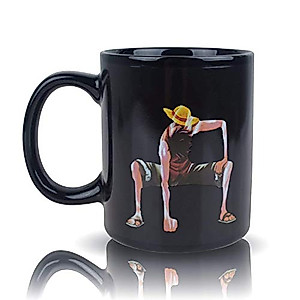 BeneU One Piece Luffy Changing Coffee Mug Heat-Sensitive Reactive Ceramic Cup
