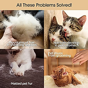 Pet Hair Remover Glove - Gentle Pet Grooming Glove Brush - Deshedding Glove - Massage Mitt with Enhanced Five Finger Design - Perfect for Dogs & Cats with Long & Short Fur - 1 Pack (Right-Hand), Blue