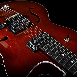 Godin 6 String Electric Guitars, Right Hand, Havana Burst, Hollow-Body (050970)