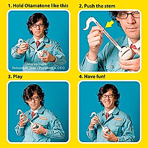 Otamatone Classic [English Edition] Yellow Japanese Electronic Musical Instrument Portable Synthesizer from Japan Maywa Denki for Children and Adults Gift