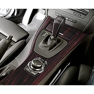 VVIVID Dark Wood Grain Faux Finish Textured Red Vinyl Wrap 12 Inches x 48 Inches Roll Sheet Film for Home Office Furniture DIY No Mess Easy to Install Air-Release Adhesive