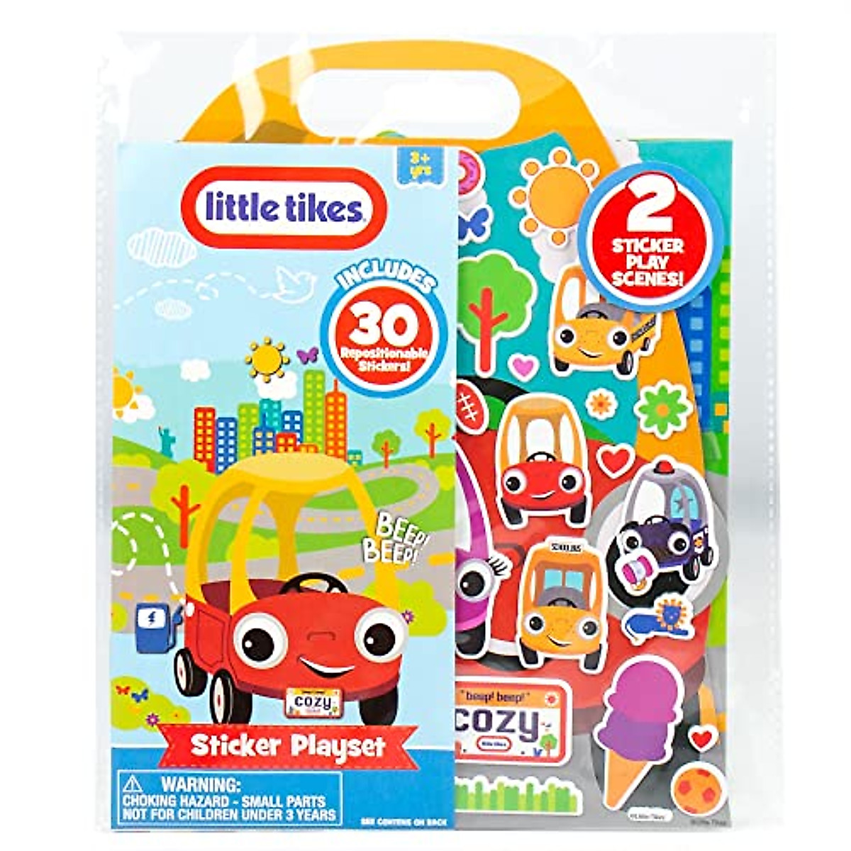 Repositionable Little Tikes Sticker Playset – Car & Truck Stickers for Kids Ages 3+