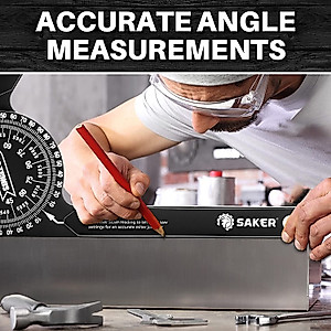 Saker Miter Saw Protractor&Saker Contour Gauge (10 Inch Lock) Profile Tool