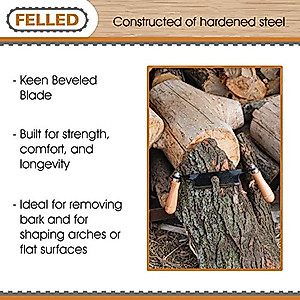 Felled Draw Shave Knife – 5in Straight Draw Knife Straight Draw Shave Tool Woodworking Debarking Hand Tool
