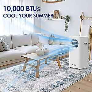 COLZER 10,000 BTU Portable Air Conditioner Portable AC Unit 3-in-1 with Remote Control for 450 Sq Ft Large Room