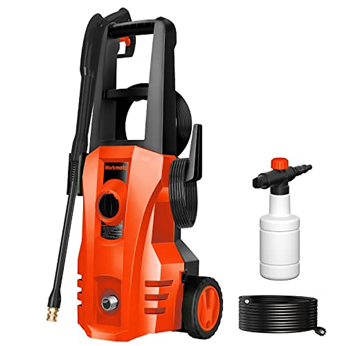 Workmoto Electric Pressure Washer, Power Washer with Foam Cannon, 3500 PSI 2.4 GPM