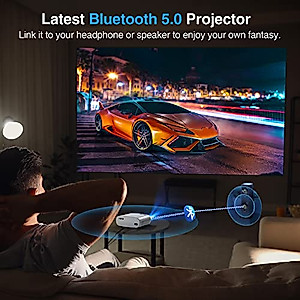 VIDOKA [Upgraded] Projector with WiFi and Bluetooth, 9500L Native 1080P Projector FHD Movie Outdoor Projector with Carry Bag, Home Video Projector for TV Stick/PS4/Android/iOS