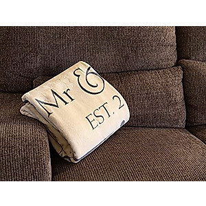Soft Sentiments Outrageously Soft Reversible Velvet Ultra Plush Throw - 50 x 60 Inch - Mr & Mrs 2023