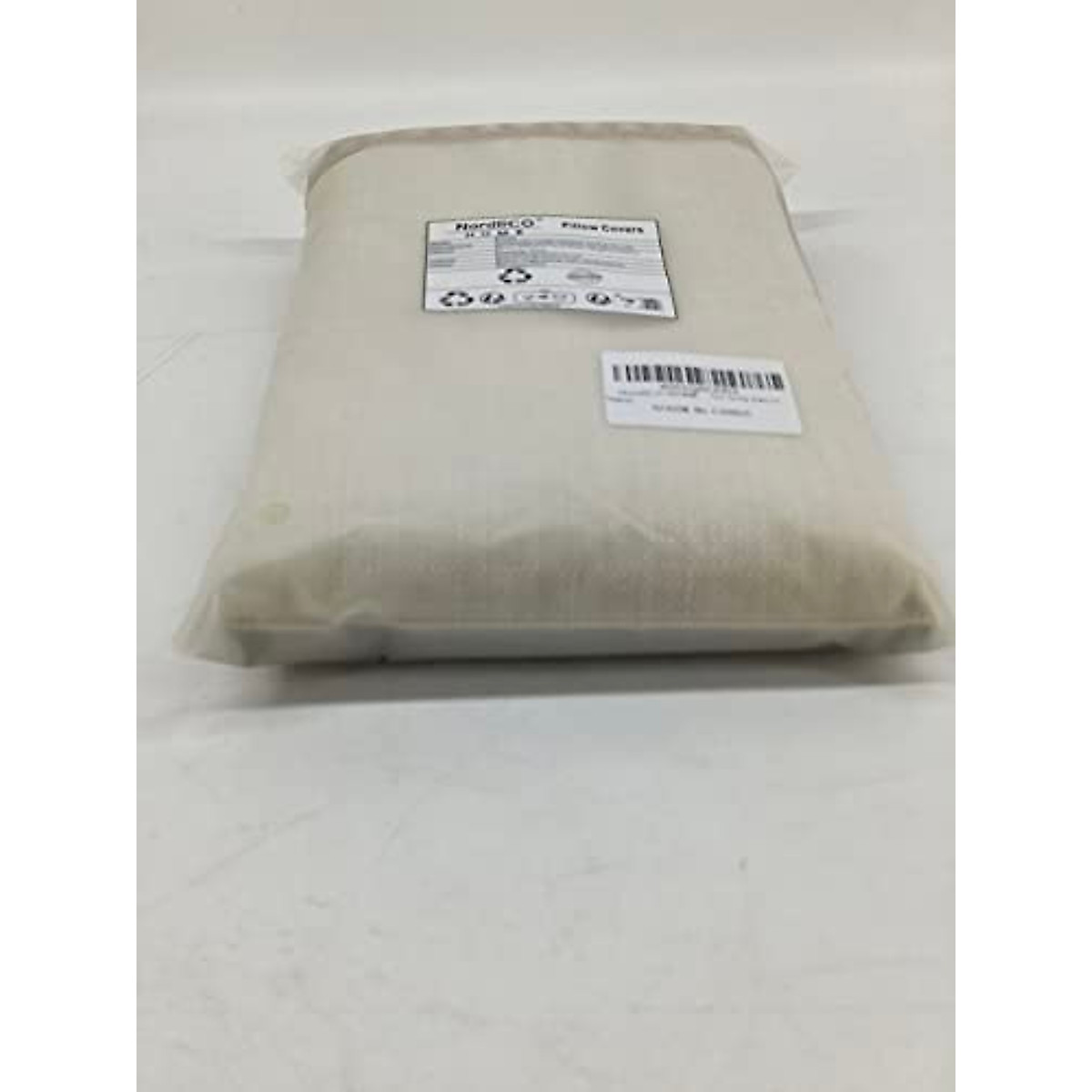 NordECO HOME Set of 2 Farmhouse Throw Pillow Covers - Burlap Linen Trimmed Tailored Edges Decorative Cushion Covers for Bed Home Decoration, 18 x 18, Black