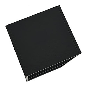 Household Essentials Trellis Open Storage Bookshelf with 2 Cube Compartments Black Oak Wood Grain and Black Metal