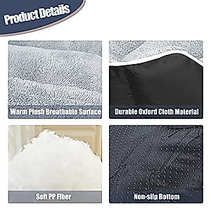 RIROMGY Dog Bed for Medium Dogs, Rectangle Machine Washable Dog Bed Warming Calming Pet Sofa Comfortable Orthopedic Dog Bed for Small Medium Dogs with Anti-Slip Bottom