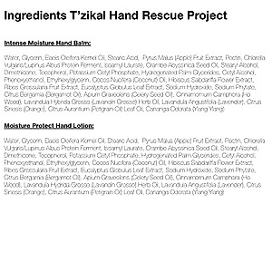 T'zikal Hand Rescue Project with Ojon Oil - Travel Size Hand Cream Set with Balm and Lotion to Moisturize and Hydrate Dry, Cracked Hands.