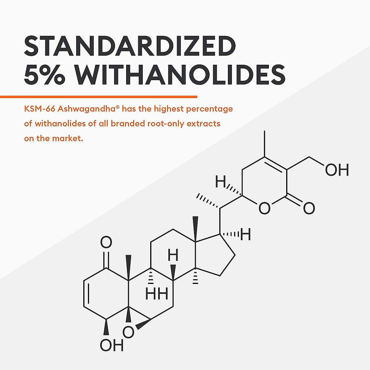 KSM-66 Ashwagandha Root Powder Extract - Stress, Mood, & Athletic Support - 1,000 MG of Clinically Studied KSM66 & Black Pepper for Maximum Absorption - 5% Withanolides - 60 Vegan Capsules