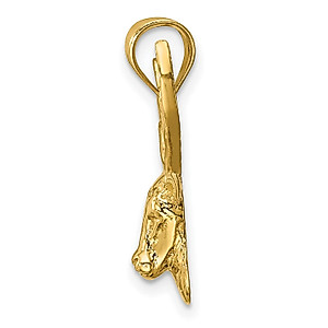 Jewelry Stores Network 14k Yellow Gold Polished Deer Head And Antlers Pendant 20 mm x 18 mm