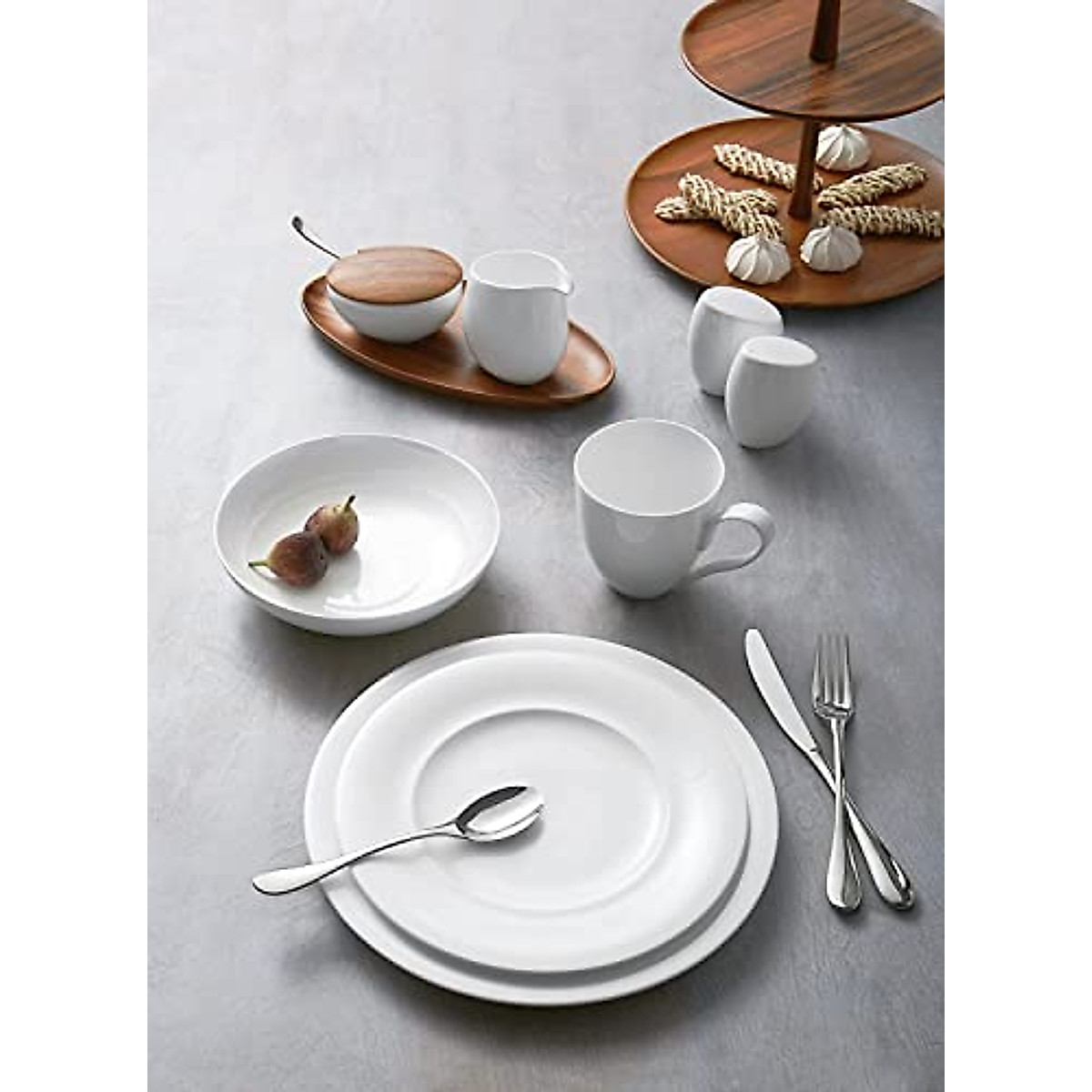 nambe Skye Wood Tiered Dessert Stand | 2-Tier Cupcake Stand | Serving Tray for Cookies, Pastries and Appetizers for Parties | Acacia Wood Cake Stand for Kitchen Table Display (12.5”)