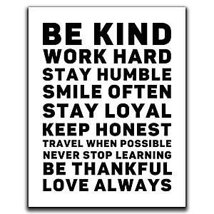 Motivational Wall Art - 11x14" UNFRAMED Print - Inspirational Quotes Wall Decor - Black And White Typography Wall Art