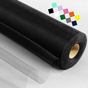Tulle Fabric Rolls 54 inch by 20 Yards Black Tulle Bolt for Wedding Decorations Party Baby Shower Table Skirt Tutu DIY Decor