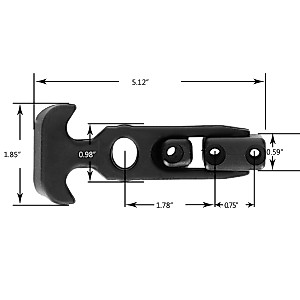 ADrivWell Flexible RubberT-Handle Hasp Draw Latches for Cooler, Golf Cart or Tool Box Pack of 2