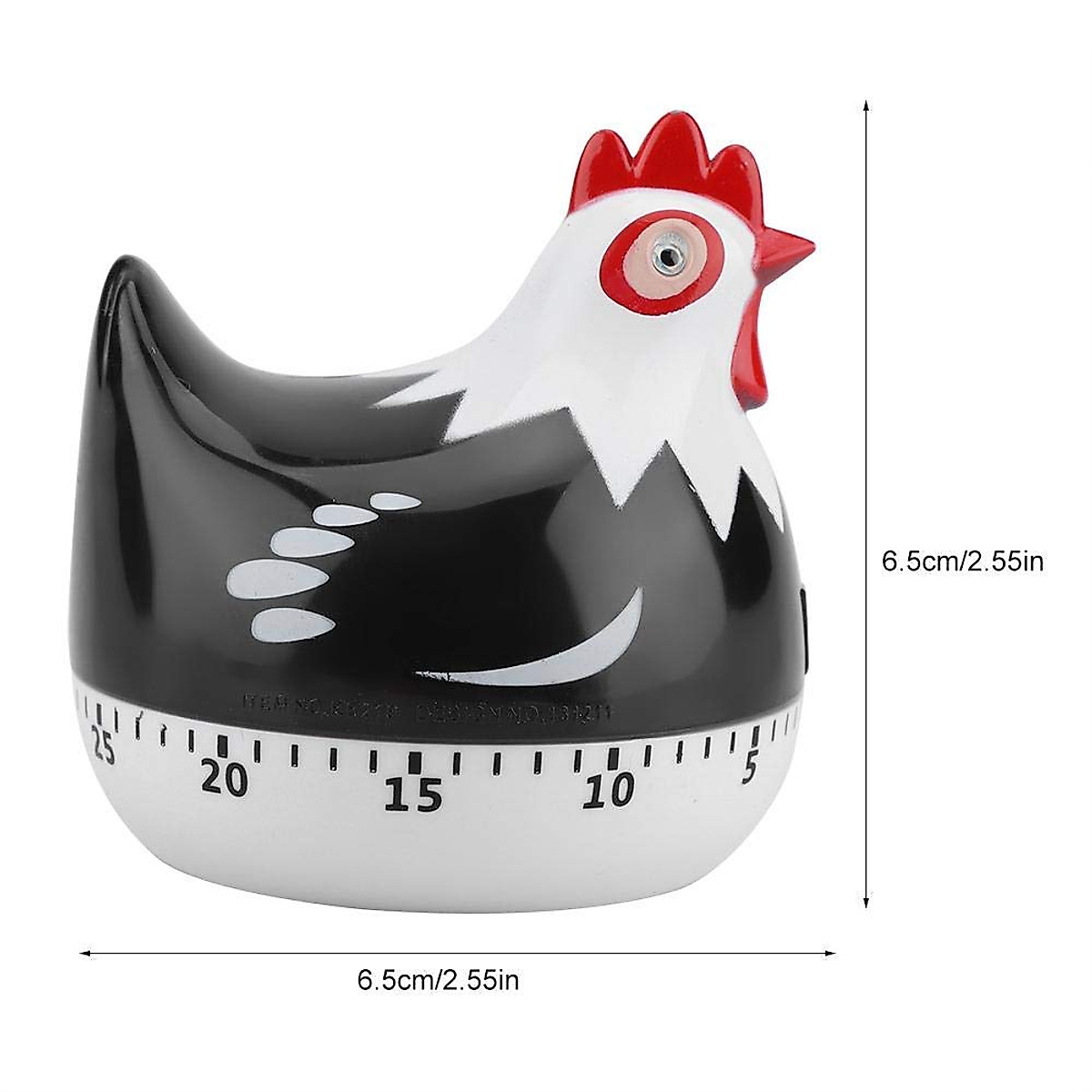 Chicken Pattern Timer, Chicken Pattern Countdown Kitchen Timer Reminder for Cooking Baking(Black)