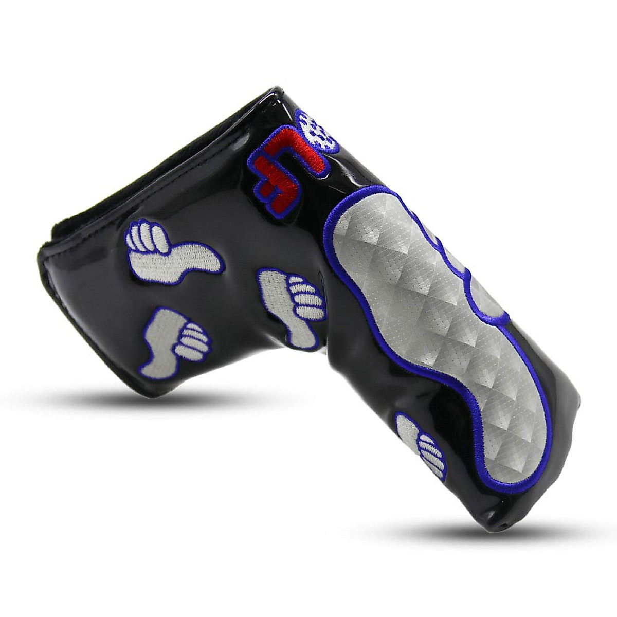 HISTAR Thumb Design PU Golf Putter Head Covers Headcover with Magnetic for Scotty Cameron Taylormade and Other All Brands Blade Headcovers (Black)