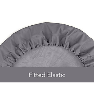 Covermates Round Table Top Cover - Water-Resistant Polyester, Adjustable Buckle Straps, Middle Buckle Strap, Patio Table Covers, 42-48 Diameter, Charcoal