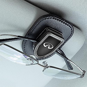Car Sunglasses Holder for Infiniti Accessories,Glasses Holder Universal Car Visor Clip Leather Replacement for Infiniti QX50 Q50 Q70 Q70L Q60 QX30 QX60 QX80 (1PCS)