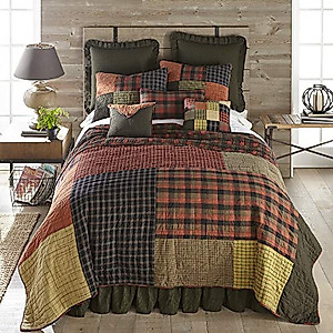 Donna Sharp Throw Pillow - Woodland Square Lodge Decorative Throw Pillow with Patchwork Pattern - Square