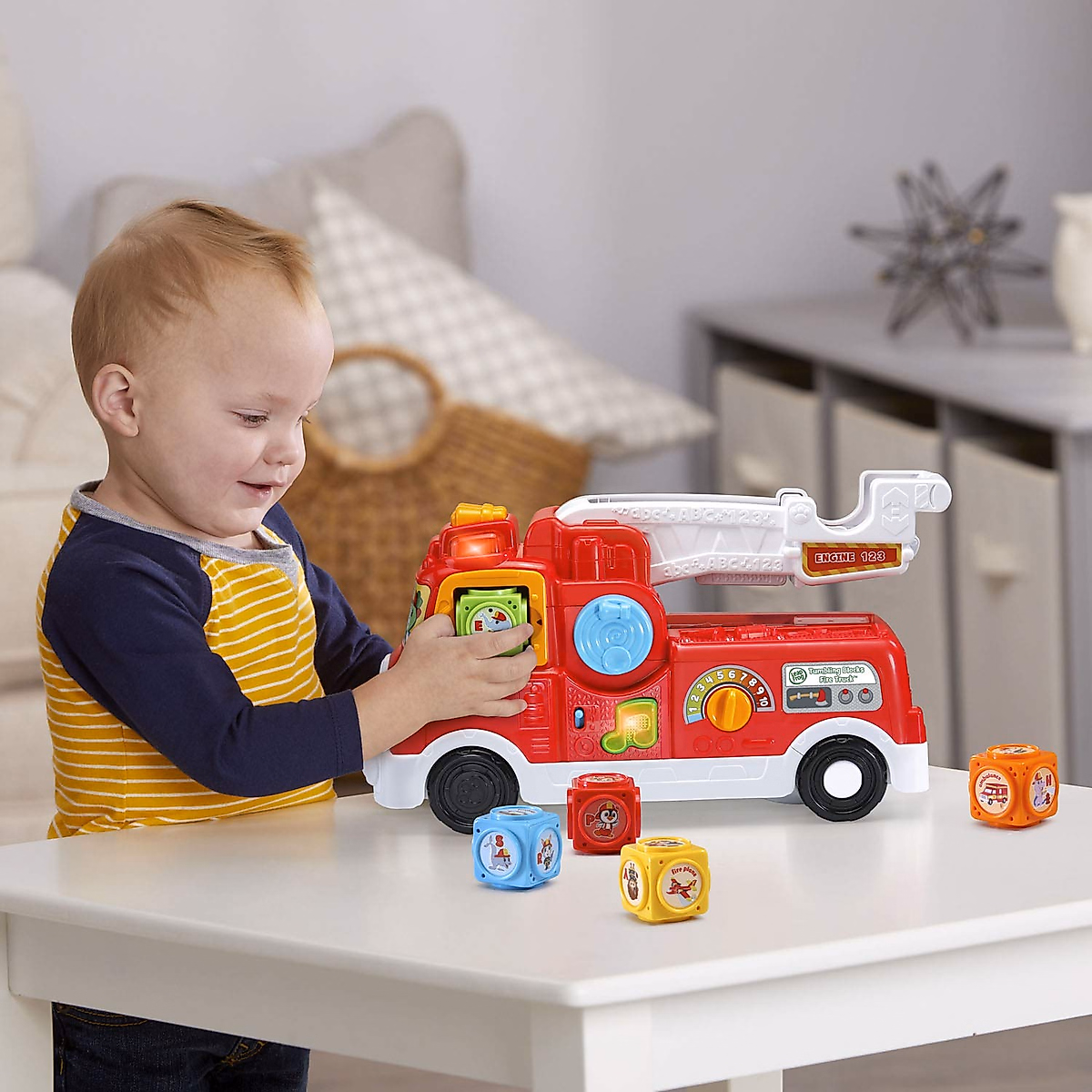 LeapFrog Tumbling Blocks Fire Truck, Red