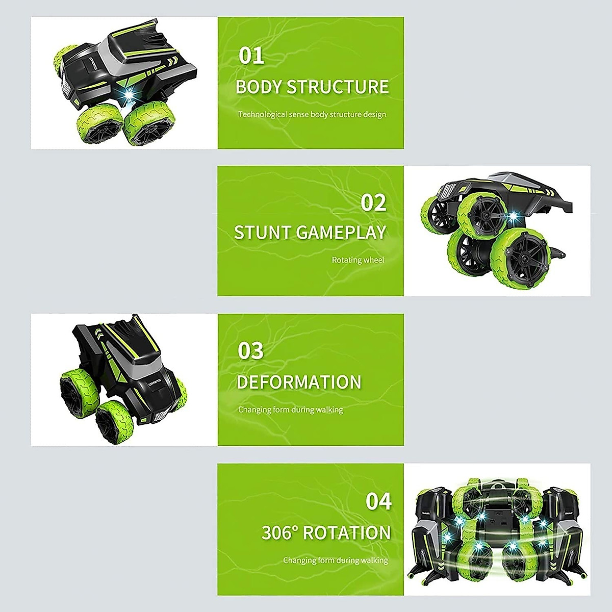 Nonorytloo Remote Control Car,RC Stunt Car Toy for Toddlers Rechargeable 360 degreeRotation Monster Trucks,Toys 2.4Ghz RC Crawlers Vehicle Birthday Gift Kids All Girls Childent Boys 4 5 6 7 8 9 10