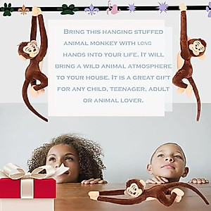 CHELEI2019 27.6" Monkey Plush Stuffed Animal,Hanging Stuffed Animal Monkey with Long Hands