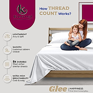 Split Sheet Set (5Pc) Split California King Sheets for Adjustable Beds 100% Egyptian Cotton 800 Thread Count Split California King Sheet Set, 21" Deep Pocket Adjustable Bed Sheets, Sage Solid