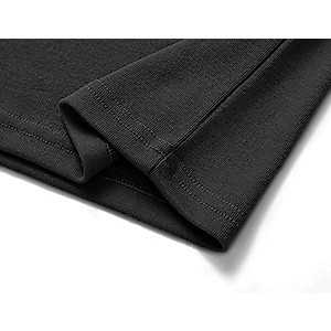 Beauhuty Men Slim Fit Lightweight Long Sleeve Pullover Top Turtleneck T-Shirt (Black,XL)