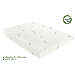 OUUI Full Size Mattress, 6 Inch Gel Memory Foam Mattress for Cool Sleep Pressure Relief Bamboo Breathable Cover Medium Firm Full Mattress in a Box, White, CertiPUR-US Certified