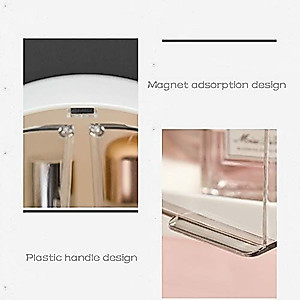 Home Fashion Drawer Makeup Storage Box Bathroom Brush Lipstick Holder Desktop Acrylic Jewelry Cosmetic Skin Care Organizer Rack (Large,Pink)