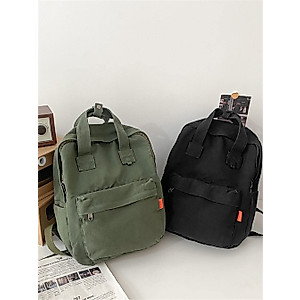MaxxCloud Vintage Canvas Backpack Daypack Tote Satchel Hiking Knapsack Travel Backpack Handbag Purse Rucksack(583 Olive)