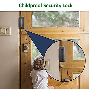 Door Reinforcement Lock ,3" Security Door Lock for Kids,Home Child Proof Door locks Withstand 800 lbs for Inward Swinging Door ,Easy to Install.