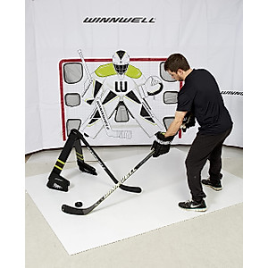 Winnwell Hockey Defender Stickhandling Aid - Pro Stick Handling Trainer Suitable for On & Off Ice, Improve Puck Control & Coordination | Training Equipment Made for Kids & Adult Hockey Players