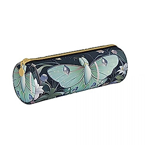 QICENIT Butterfly Pencil Case for Women Pen Pouch Cylinder Small Carrying Box for Adult With Smooth Zipper Simple Durable Lightweight for Office Organizer Storage Bag