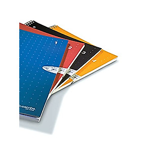 Livescribe Single-Subject Lined Notebooks #1-4 (A4, 8.3" x 11.7", 210mm x 297mm), 4 colors, 4 pack