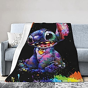 Cartoon Blanket Ultra-Soft Comfortable Blankets Flannel Fits Couch Sofa Office Suitable for All Season 50"X40"