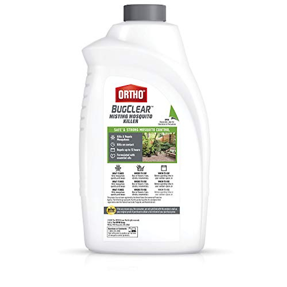 Ortho BugClear Misting Mosquito Killer - Outdoor Misting/Fogging Ready-to-Use Solution, Kills on Contact, Repels Mosquitoes, 32 oz.