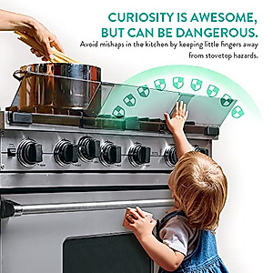 Prince Lionheart Stove Guard for Child Safety Premium Adhesive Stove Guard that Protects from Burns Adjustable Stove Guard