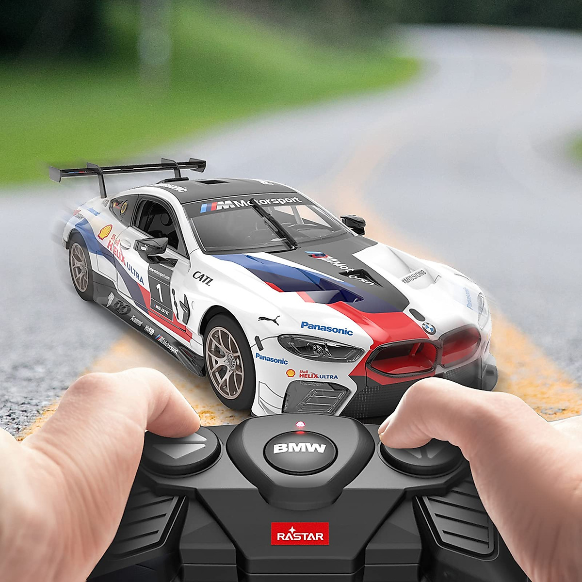 RASTAR RC Car Kits to Build for 1/18 BMW M8 GTE Remote Control Car, Build Your Own RC Car, Gift Ideas for 8+, 2mph Low Speed for Beginner, White