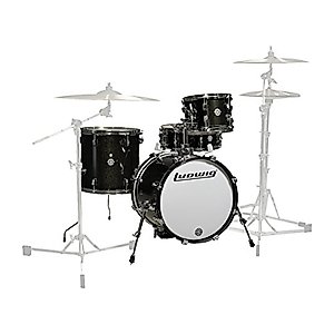 Ludwig LC2791 Breakbeats by Questlove 4-Piece Drum Set Shell Pack, Black Sparkle