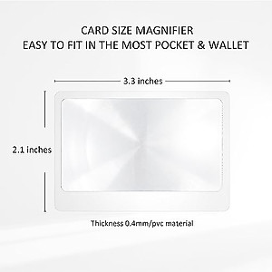 3X/5X Rectangular Large Magnifying Glass Higher Magnification Macular Degeneration Magnifier Acrylic Lens Good to Reading Small Texts on Bottle - MAGDEPO