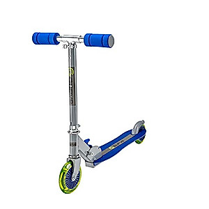 Curve ACTSCOT-488CV-BLU Kids Scooter W/Light Up Wheel and Plastic Deck, Easy Fold-N-Carry Design, Ultra-Lightweight, Portable Folding Design Comfortable & Safe Durable & Easy to Ride, Blue