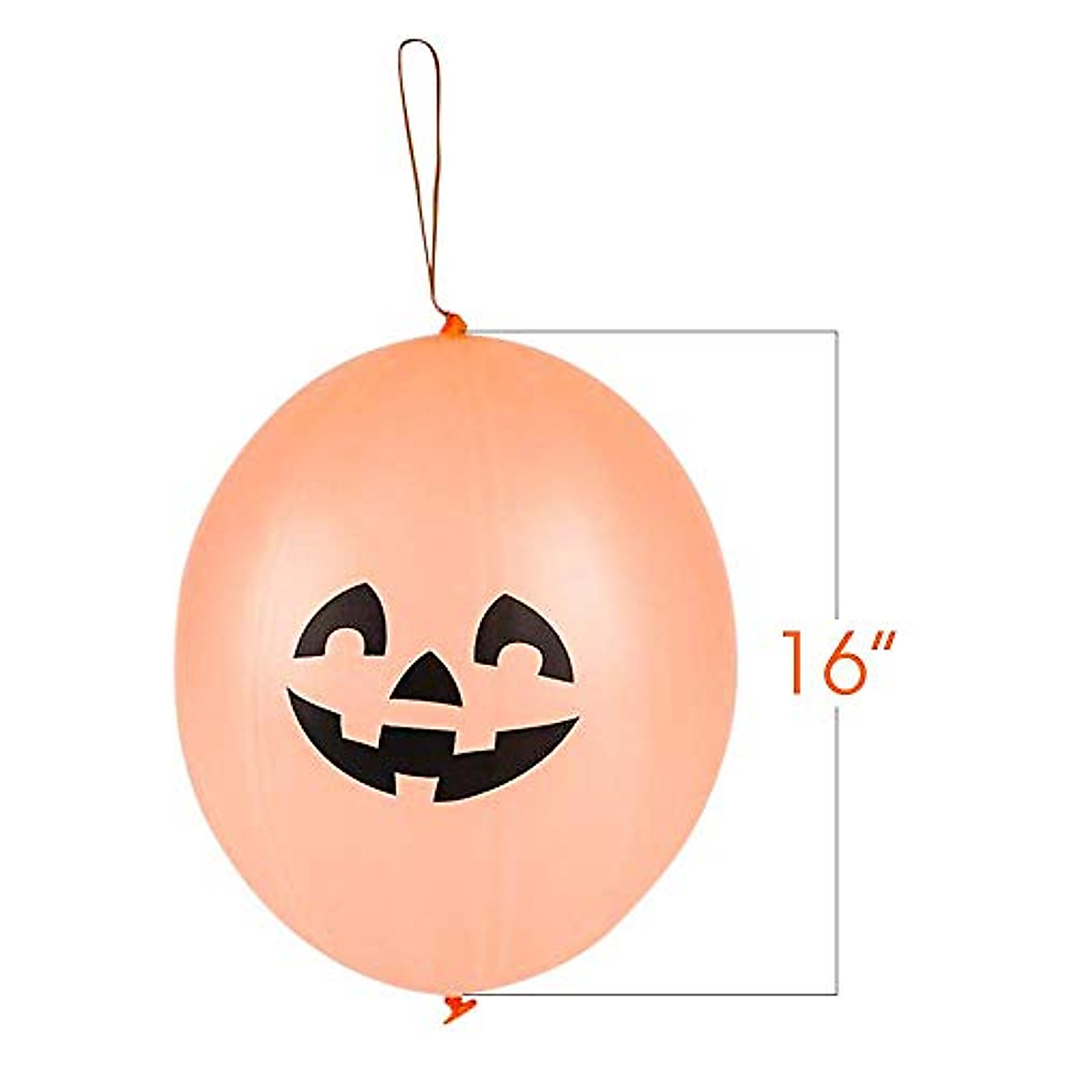 ArtCreativity Halloween Party favors Trick Jack-O-Lantern Punch Balls, Set of 12, Durable Latex Balloons with Rubber Bands Attached, Great for Treat Party Favors, Goodie Bag Fillers for Kids