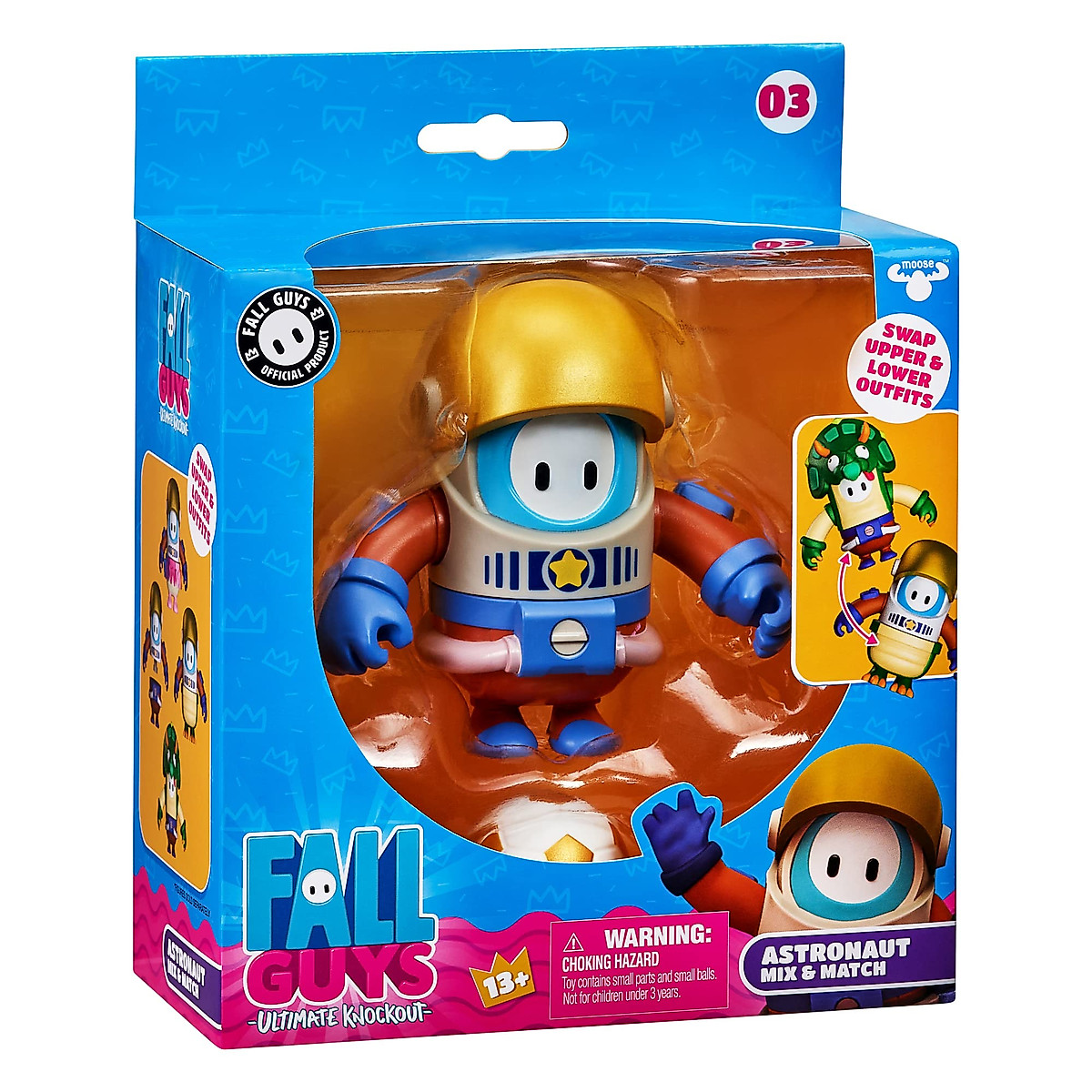 FALL GUYS Ultimate Knockout 4" Mix & Match Action Figure with Accessory - Astronaut