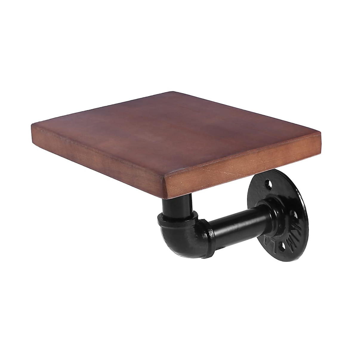 LIFKOME 3pcs Industrial Floating Wall Shelves Wall Mounted Shelves Floating Shelves Wall Mounted Floating Wood Shelves Wall Hanging Wall Mounted Plant Holder Shelf Metal Wooden Iron Tube