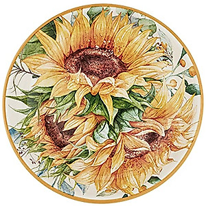 Certified International Sunflower Fields 9" Soup/Pasta Bowls, Set of 4, Multi Colored
